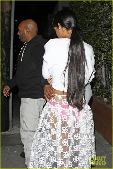 Rihannas Completely Sheer Skirt Puts Her Hot Pink Underwear In Full