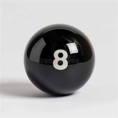 Classic Black Billiard 8 Ball Generative Ai Stock Illustration