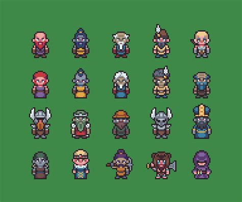 Nidavellir Dwarves Character Sprite Pack By Everlyspixelsandpens