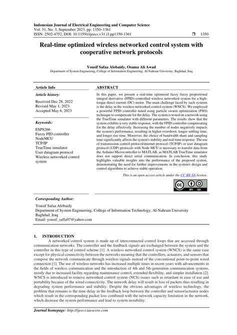 Pdf Real Time Optimized Wireless Networked Control System With Cooperative Network Protocols