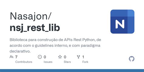 github nasajon nsj rest lib biblioteca para construção de apis rest