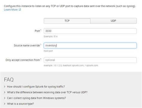 ИБ по частям Splunk Tcp Inputs