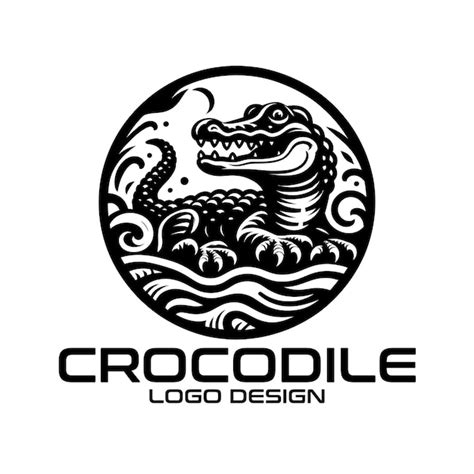 Crocodile Vector Logo Design Premium Vector