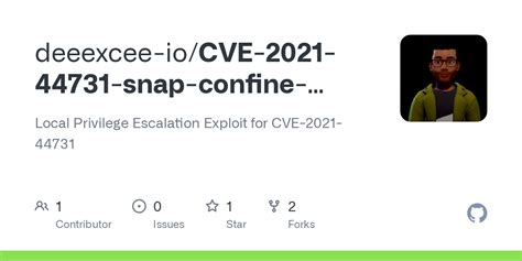 GitHub Deeexcee Io CVE 2021 44731 Snap Confine SUID Local Privilege Escalation Exploit For