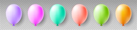 벡터 풍선 세트입니다 생일 축제 행사 파티 결혼식을 위한 현실적인 3d 헬륨 풍선 Eps10 3차원 형태에 대한 스톡 벡터 아트 및 기타 이미지 Istock
