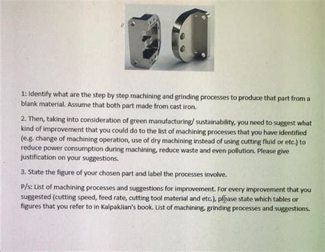 Solved 30 1 Identify What Are The Step By Step Machining Chegg Com