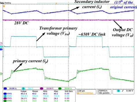 6 Kw Psfb Stage Waveforms 28 V Dc Output Download Scientific Diagram