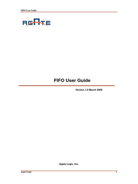 Fifo Ug Download Free Pdf Inputoutput Computer Hardware
