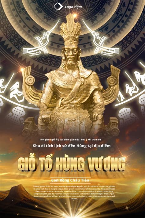 Hung Kings Anniversary Cinematic Golden Nature Poster March Psd
