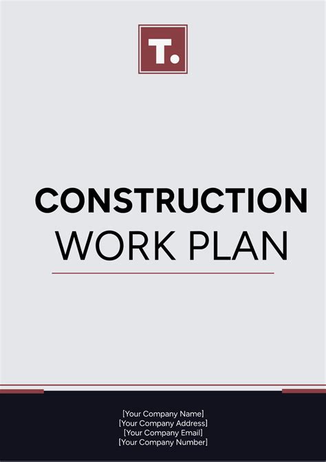 Free Construction Work Plan Template To Edit Online