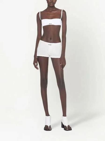 Купальник раздельный Женский Miu Miu бикини белый размер 48 Аквааэробика Средняя Италия Капюшон