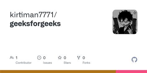 github kirtiman7771 geeksforgeeks