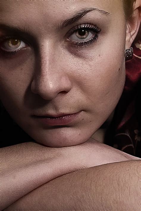 Portrait Of Woman With Differently Colored Eyes Free Stock Photo FreeImages