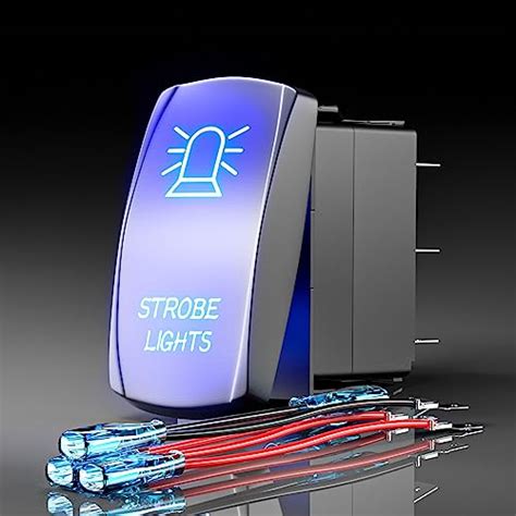 Rocker Switch Strobe Lights Laser Etched Toggle Switch Onoff Spst