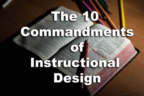 The 10 Commandments Of Instructional Design According To Chatgpt — Dr Luke Hobson