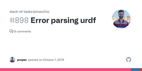 Error Parsing Urdf · Issue 898 · Stack Of Taskspinocchio · Github