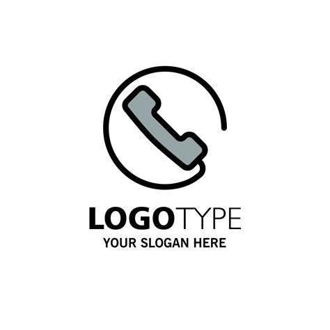 Answer Call Phone Business Logo Template Flat Color 19124531 Vector Art