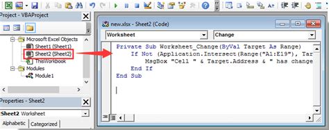 How To Pop Up Message Box If Cell Value Changes Within A Range In Excel