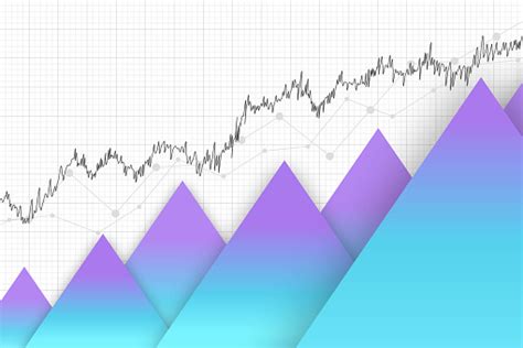 금융 데이터 그래프 차트 벡터 일러스트 레이 션입니다 트렌드 라인 열 시장 경제 정보 배경 차트 분석 경제 개념입니다 개념에 대한 스톡 벡터 아트 및 기타 이미지 Istock