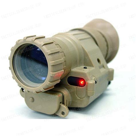 PVS NVG Style X Magnifier Scope With Red Laser Tan For