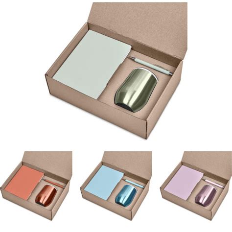 Double Wall Tumbler With Matching Notebook And Pen Gift Set