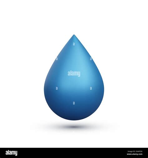 3d Realistic Water Drop Isolated On White Background Vector Illustration Stock Vector Image