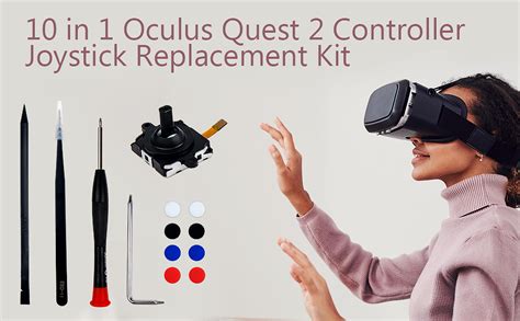 Replacement Kit For Oculus Quest 2 Controller 10 In One Include 2 Thumb Sticks 1 T5