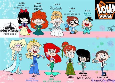 The Loud House Princesses And Walt Disney By E Ocasio On Deviantart