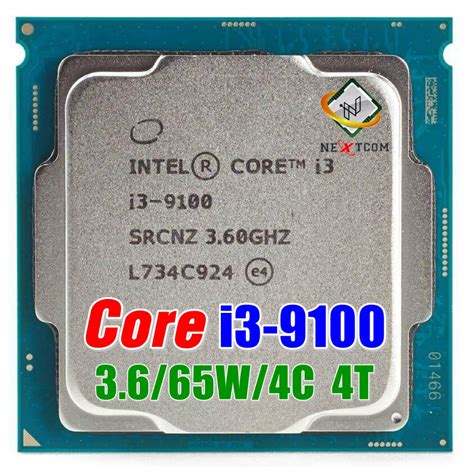 ⚡️cpu Intel Core I3 9100 9100f 3 60ghz 4คอร์ 4เธรด Socket 1151 V2 ฟรีซิลิโคน จัดส่งไว Shopee