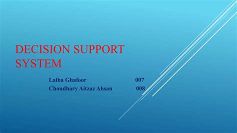 Decision Support System And Management Information System Pptx