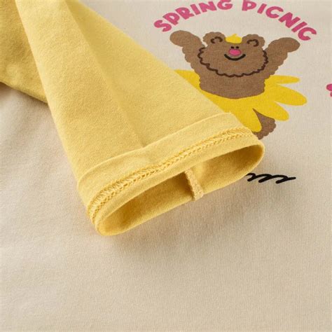 Есен 2024 Ново корейско детско облекло Карикатура Мечка Момичета Тениска с дълъг ръкав Модерни