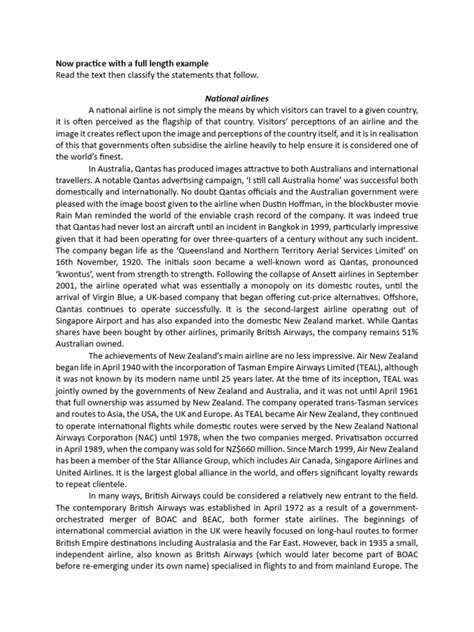 Classifying Information Exercise Pdf Airlines Aviation