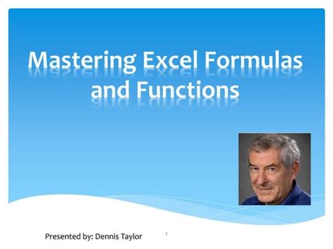 entering formulas in excel ppt