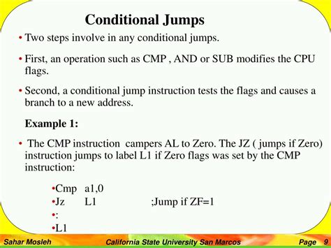 ppt more on logical instruction and conditional jumps powerpoint
