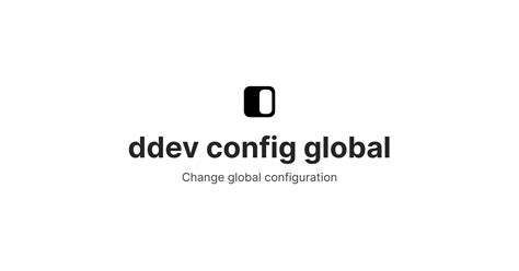 Ddev Config Global Fig