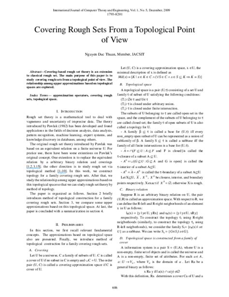 Pdf Covering Rough Sets From A Topological Pointof View