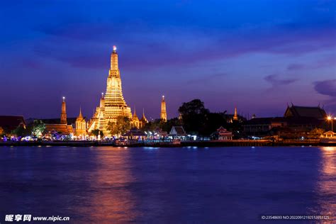 泰国城市夜景摄影图 建筑摄影 建筑园林 摄影图库 昵图网