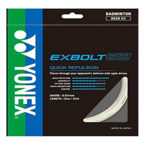 Yonex Bg Exbolt 63 Badminton String Sportspalace
