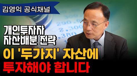 자산배분전략 이 두가지 자산에 투자해야 합니다 김영익 공식채널 Youtube