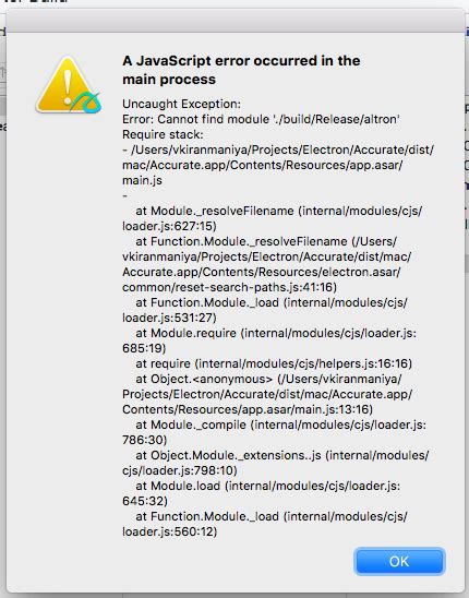 Native Module Not Found After Build · Issue 4389 · Electron Userlandelectron Builder · Github