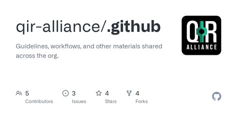 Github Qir Alliancegithub Guidelines Workflows And Other Materials Shared Across The Org