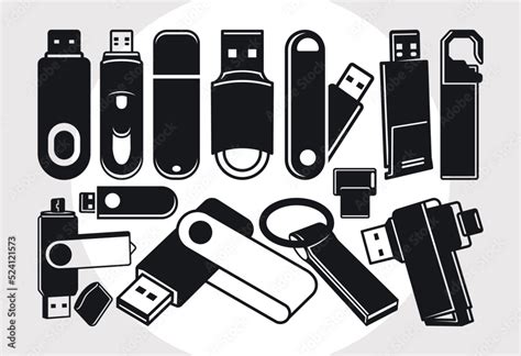 Usb Flash Drive Svg Bundle Usb Drive Svg Memory Svg Pen Drive Svg Usb Stick Svg Usb Dongle