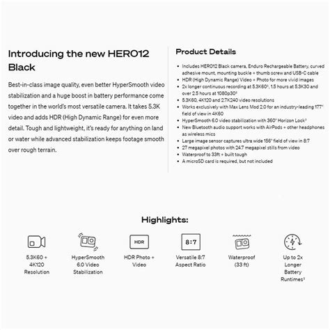 ประกันภัย 1 ปี Gopro Hero12 Black Action Camera กล้องเคลื่อนที่กัน
