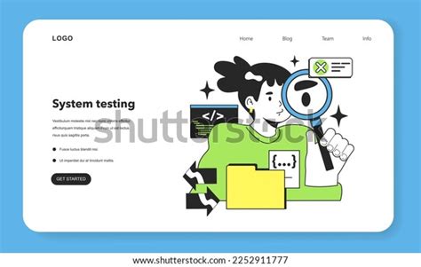 System Testing Level Web Banner Landing Stock Vector Royalty Free 2252911777 Shutterstock