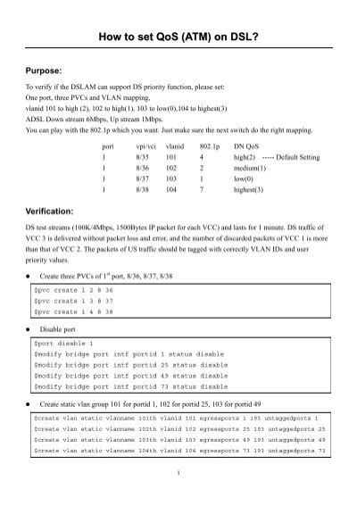 How To Set Qos Atm On Dsl Draytek