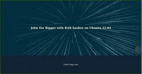 Setting Up John The Ripper With RAR Hashes In Ubuntu 22 04 LTS