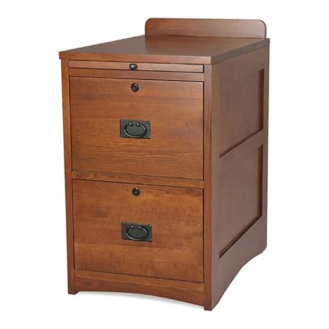 Pemberly Row 2 Drawers Vertical Cherry Wood Filing Cabinet Pre