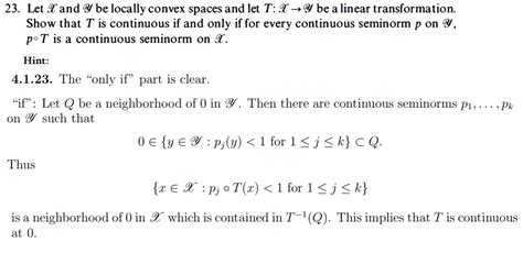 Solved 23 Let X And Y Be Locally Convex Spaces And Let T X