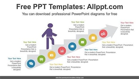 Free PowerPoint Stair And Step Diagrams