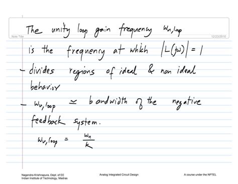 Analog Circuit Design By Nagendra Krishnapur A Ppt